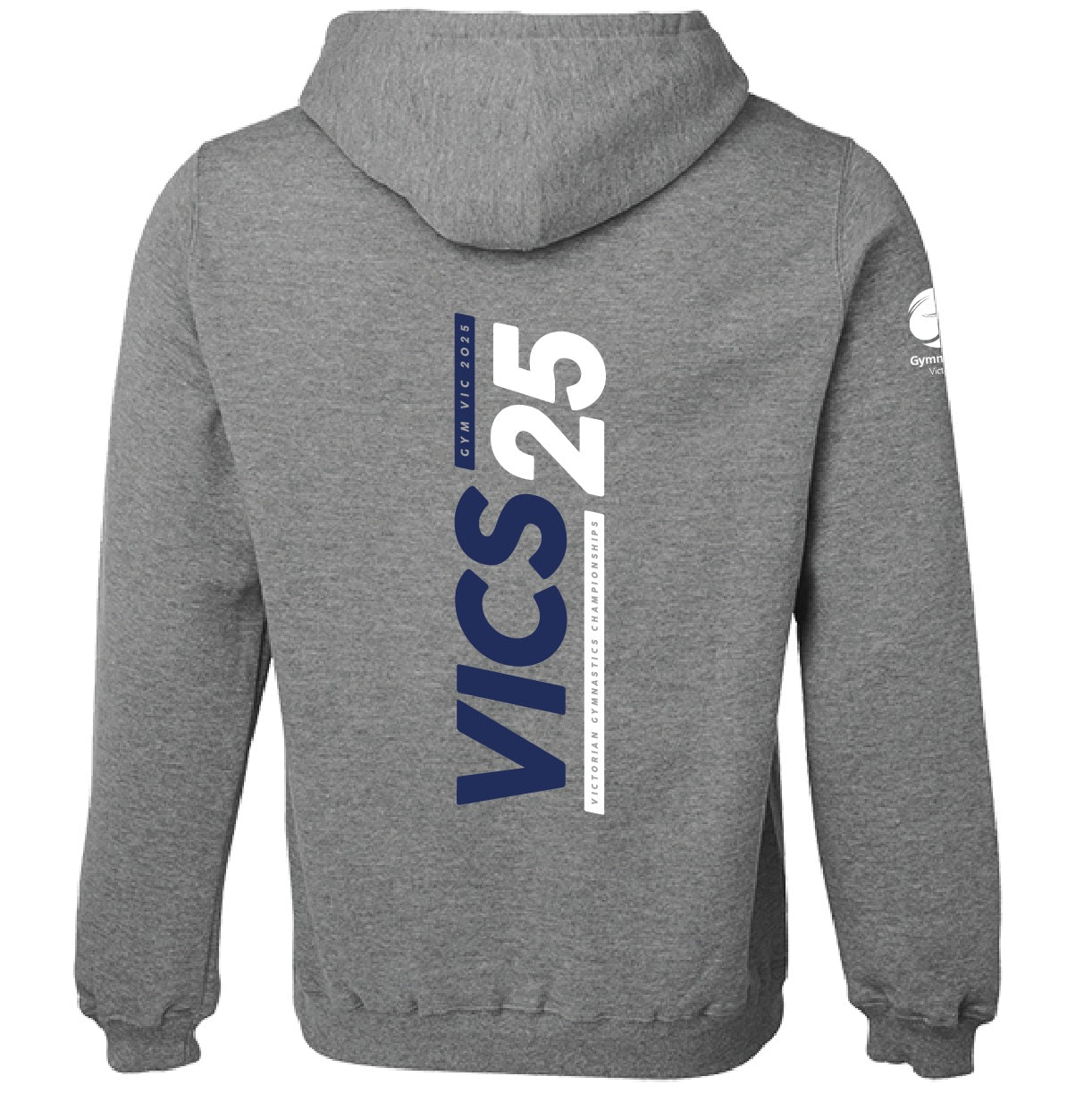 2025 GYM VIC Hoodie Grey Marle (Adults/Kids) – Gymnastics Victoria ...